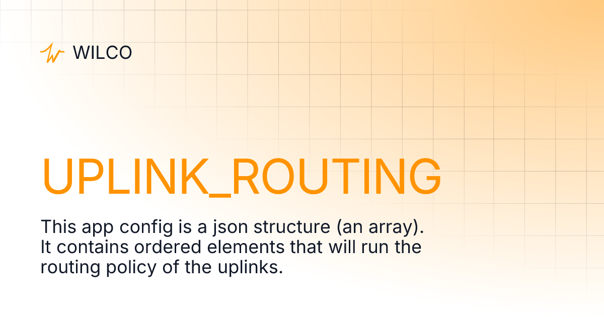 UPLINK_ROUTING | WILCO