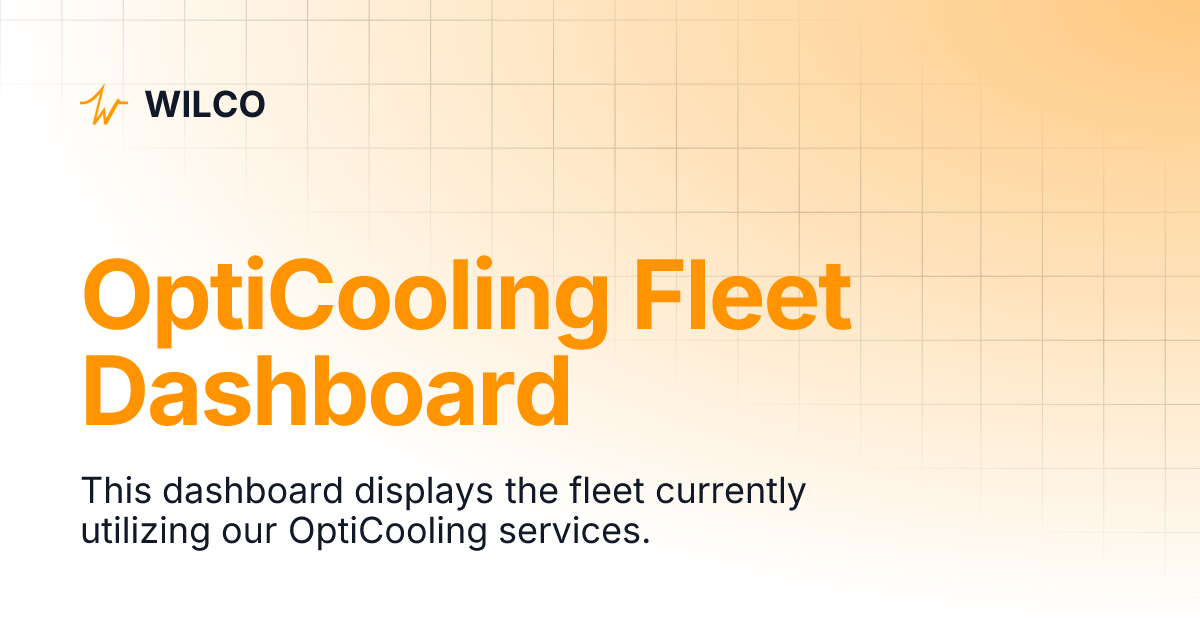 OptiCooling Fleet Dashboard | WILCO